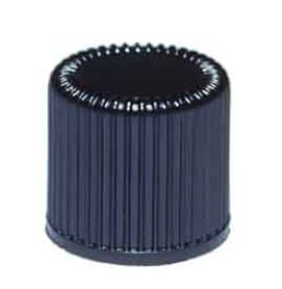 Black Phenolic Caps with Cemented-In Rubber Liners - 18mm - 18-415