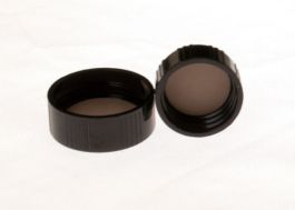 Black Phenolic Caps with PTFE-Faced Rubber Liners - 13-415 (500cs)